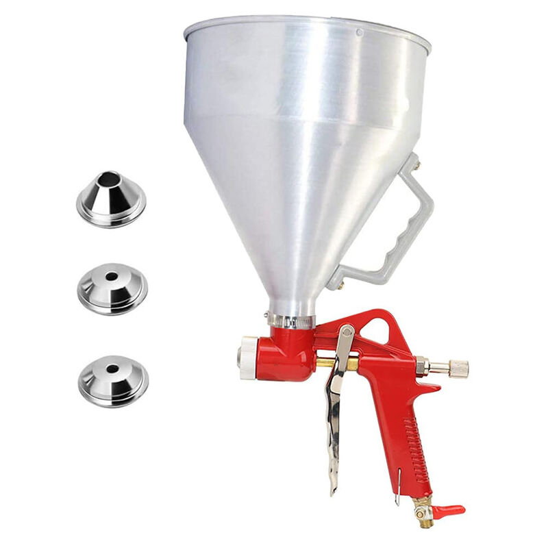 Pistolet à crépir pneumatique godet metal 6l + 3 buses - Crépi intérieur et extérieur enduit de ...