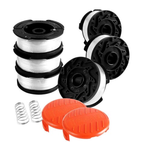 8 Pack Bobine Fil Coupe Bordure Compatible avec Black et Decker Coupe Bordures, Bobine de Fil ...
