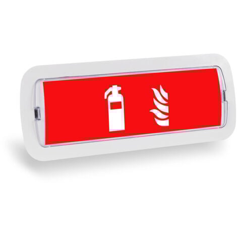 Lotto Pittogramma autoadesivo "Estintore" + Lampada di emergenza 3W