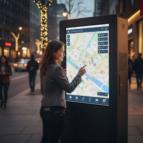 Schermo LCD pubblicitario per esterni 55" - Bifacciale - Touch ...