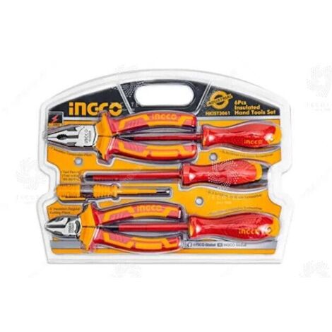 Pinza e Giraviti isolati 1000V INGCO Kit 6pz Elettricisti Professionali ...