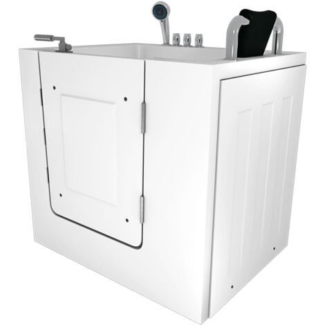 Sitzbadewanne Senioren Sitzwanne mit Tür S02-TH-A-R 78x100cm