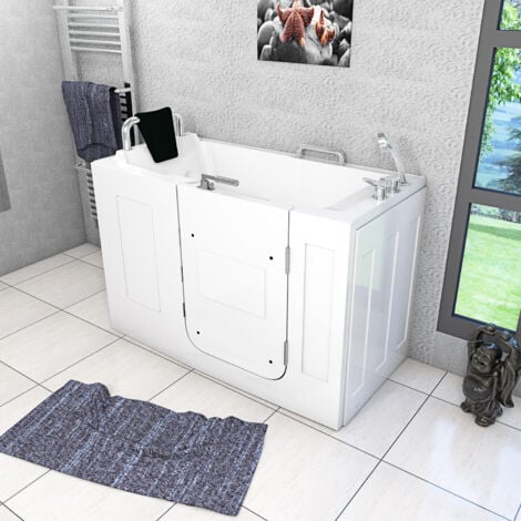 Senioren Sitzbadewanne Sitzwanne Badewanne mit Tür Pool S07-B-R 140cm