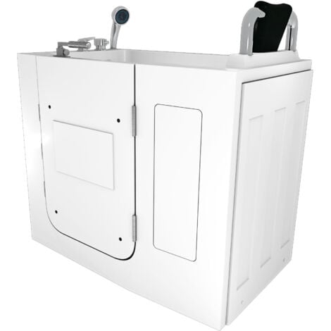 Sitzbadewanne Senioren Wanne Sitzwanne mit Tür S08-A-R 68x110cm