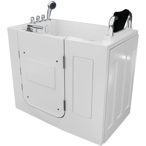 Sitzbadewanne Senioren Wanne Sitzwanne mit Tür S08-TH-A-R 68x110cm