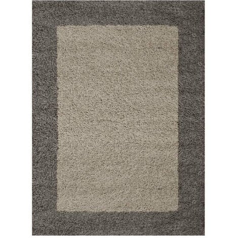 Tapis Shaggy Poils Longs Bicolore (Taupe - 120x170cm)