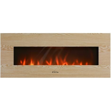 Camino elettrico panoramico con luce LED ambientale e pannello frontale ...