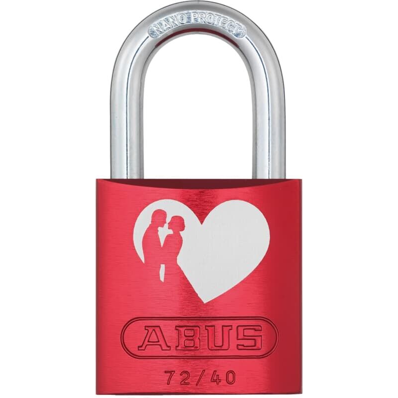 Abus Vorhangschloss Aluminium 72/40 rot LoveLock 6