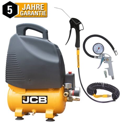 JCB Druckluft Kompressor AC6 Ölfrei 8 bar 6 Liter 161l/min inkl ...