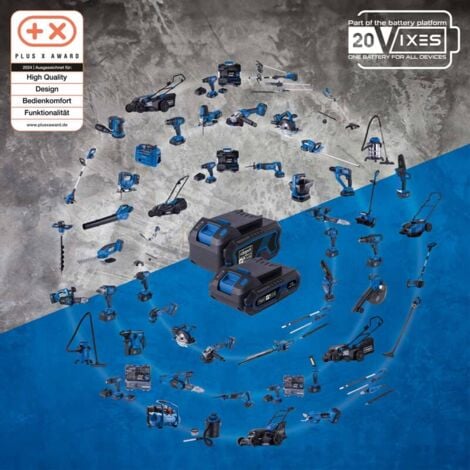 Scheppach Akku Rasenmäher BC-MP320-X 20V-IXES 32cm 2x4,0Ah Akku + Ladegerät