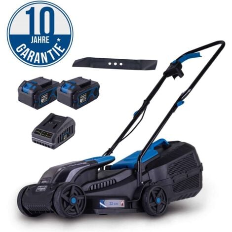 Scheppach Akku Rasenmäher BC-MP320-X 20V-IXES 32cm 2x4,0Ah Akku Lader Messer