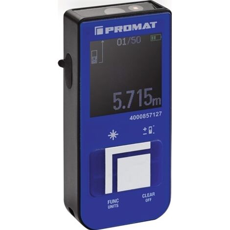 PROMAT Digital Laser Entfernungsmesser Laser Entfernungsmessgerät 15 m