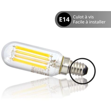 Xanlite - Ampoule à filament LED T26, culot E14, conso. 6,5W, Blanc chaud, Spéciale hotte et ...