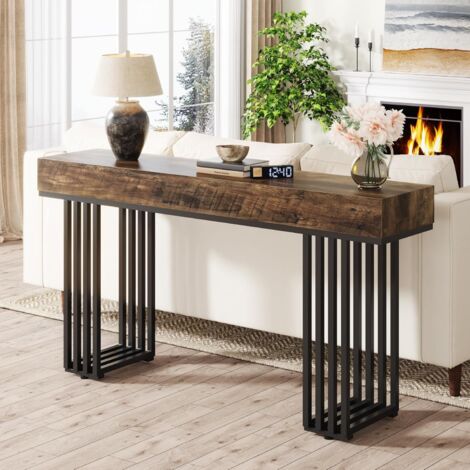 Tribesigns – Table console étroite 140 x 30 cm – Plateau MDF 10 cm ...
