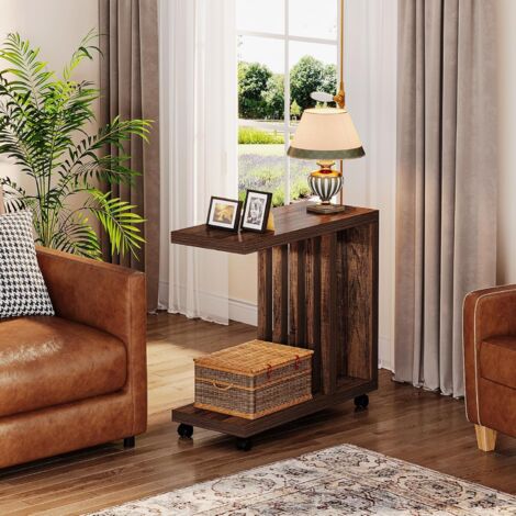 Tribesigns Table d'appoint en forme de C , table d'appoint de canapé ...