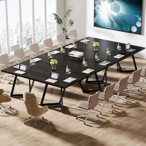 Tribesigns 180cm Table de Conférence, Table de Réunion Moderne avec ...
