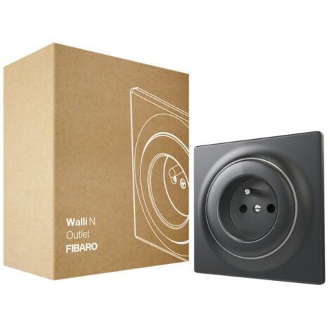 Prise murale Fibaro Walli - 16A - Anthracite