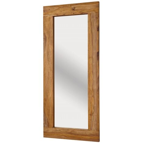 Miroir vertical 185x80cm - Bois de Sheesham/Palissandre huilé (Marron ...