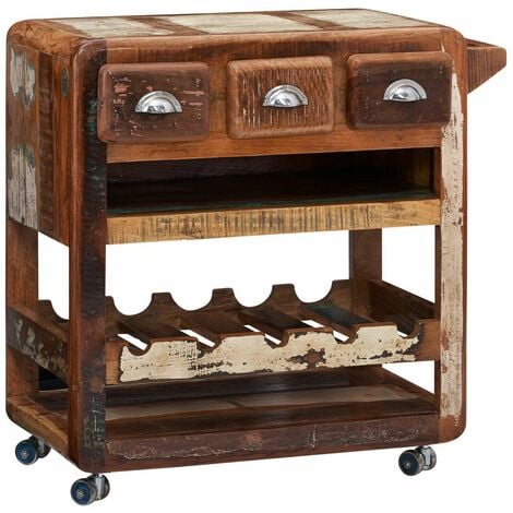 Desserte 78x48 Bois de récupération laqué Multicolore FREEZY 31