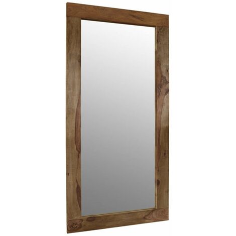 Miroir vertical 145x70cm - Bois de Sheesham/Palissandre huilé (Taupe ...