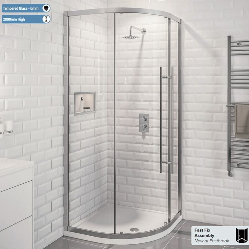 Eastbrook Vantage Easy Clean Quadrant Shower Enclosure 900mm X 900mm