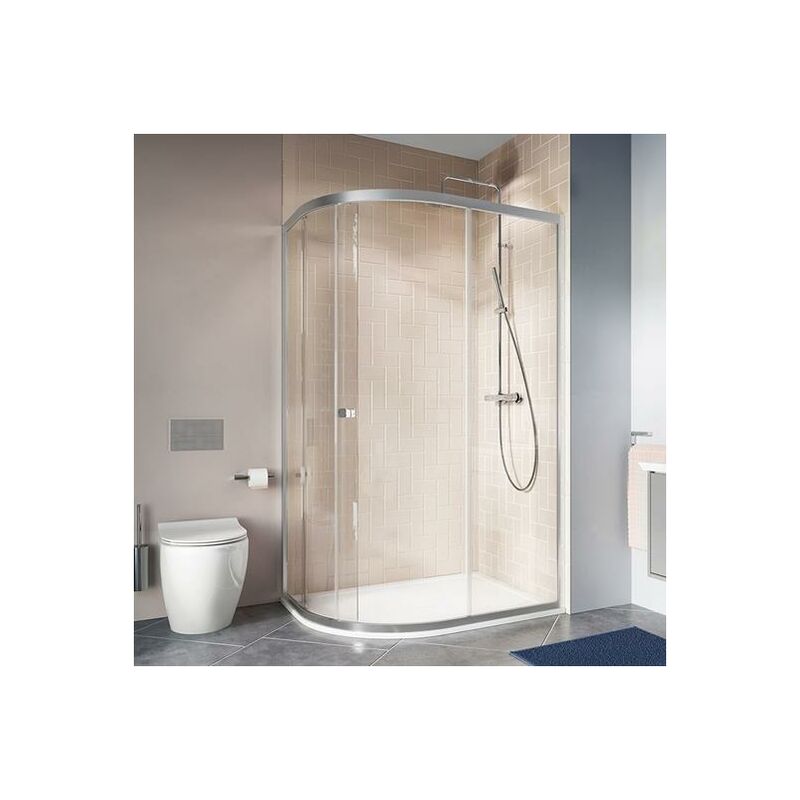 Crosswater Clear 6 Single Door Offset Quadrant Shower Enclosure