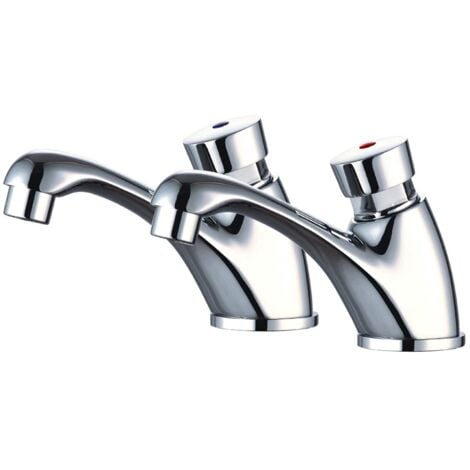 RAK Non Concussive Basin Tap - Pair - Chrome