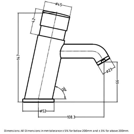 RAK Non Concussive Basin Mixer Tap - Chrome
