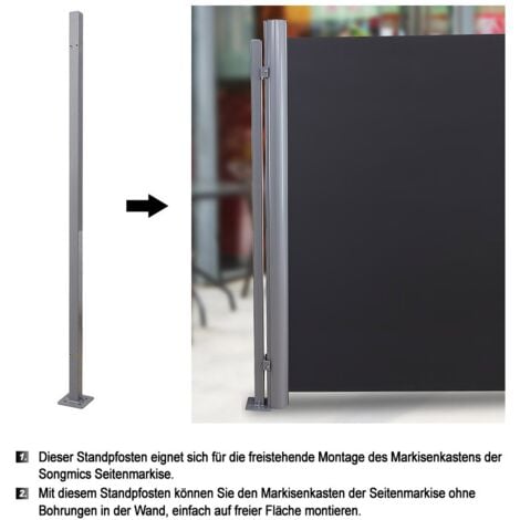 Poteau de Fixation pour Store latéral, Accessoire pour Brise-Vue, pour ...