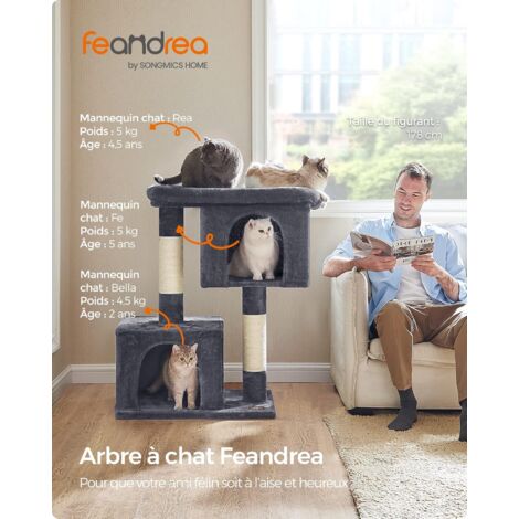 Feandrea Arbre à Chat, Tour de Jeux 101 cm, XL, Maison pour Chats Jusqu ...