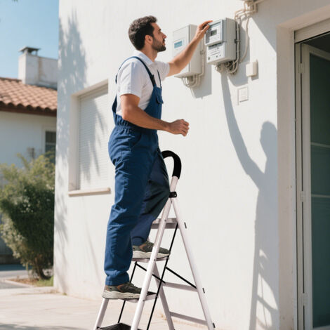 Escabeau, Échelle Pliante 4 Marches, Escabeau Portable , Étagère de ...