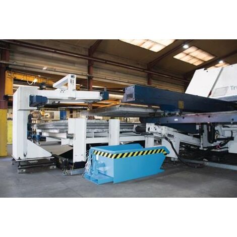 Minikippbehälter L1385xB1680xH450mm lichtblau Inh.0,61m³ Trgf.1000kg ...