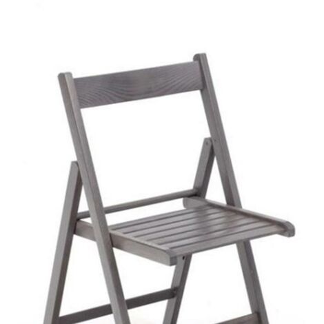 Salon de jardin table 80x60 avec 4 chaises en bois gris