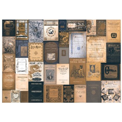 Papier peint intissé Literary Mosaic 150x105 cm impression HD mate ...
