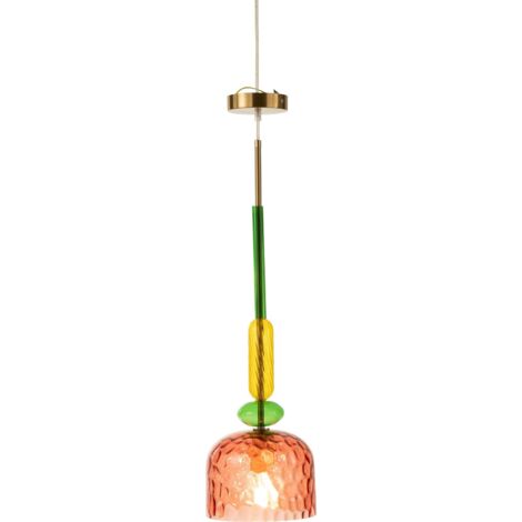 Suspension design verre coloré pour éclairage chaleureux de salon ...