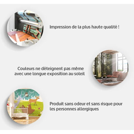 Papier peint autocollant jungle et montagne décor intissé lavable ...