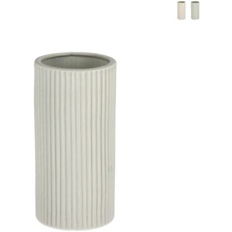 Vaso vivy cil striato avorio in porcellana