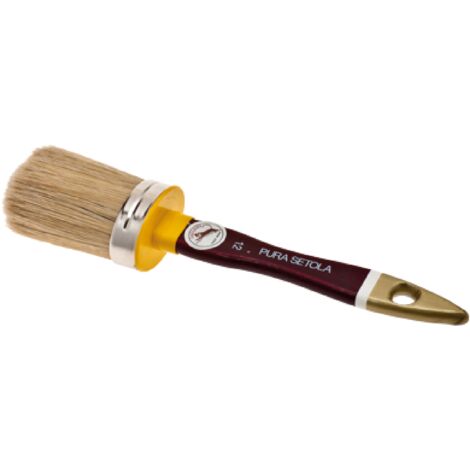 Ovalino con setola bionda e legno di mogano -n.10