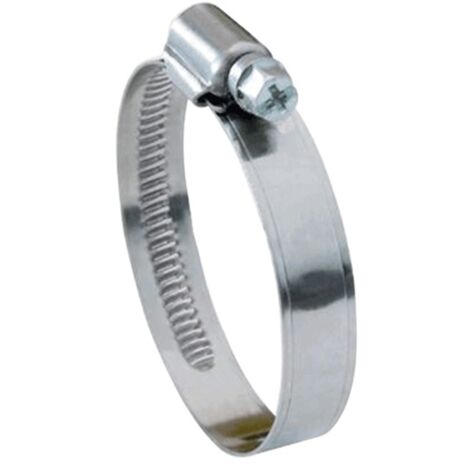 Fascetta metallica stringitubo bordi rialzati e arrotondati con vite a ...