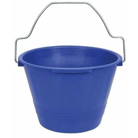 Secchio antinfortunistico con manico sagomato, in plastica blu per muratori