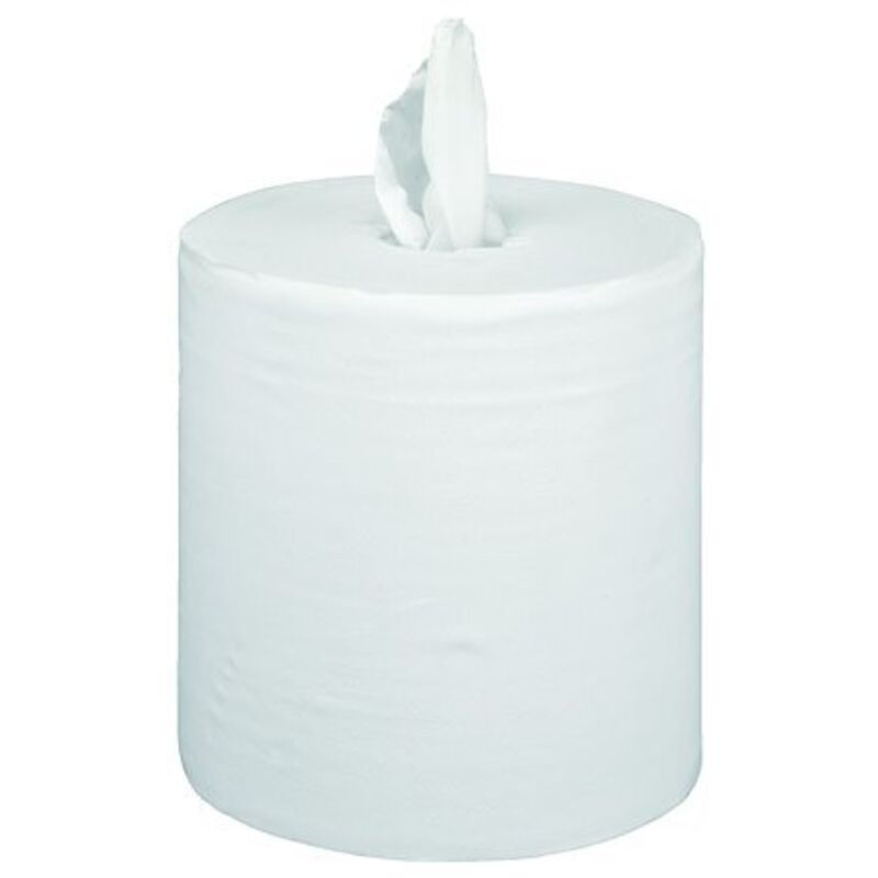Carton de 6 bobines d'essuie-tout blanc - Maxiburo