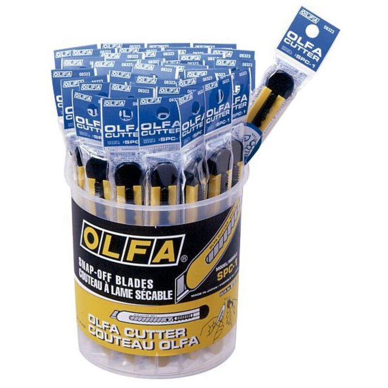Cutter de bureau Olfa avec cran d'arrêt 9 mm