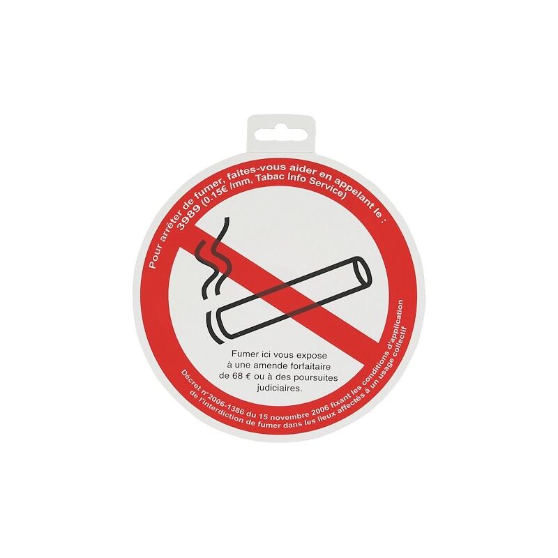Plaque signalétique extérieure ' Interdit de fumer