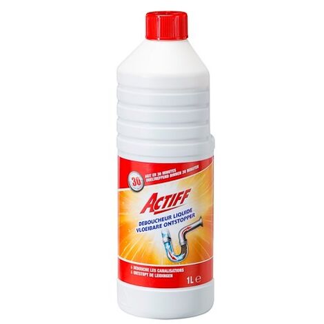 Déboucheur liquide canalisations Actiff - Flacon de 1 L - Maxiburo