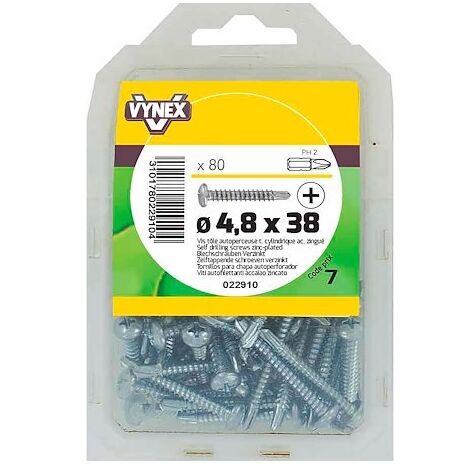 Vis tôle autoperceuse tête fraisée cruci acier zingué Ø 4,8 x L 25 mm ...