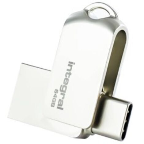 Clé USB DUAL 360 C Intégral 64 Go USB-C / USB-A