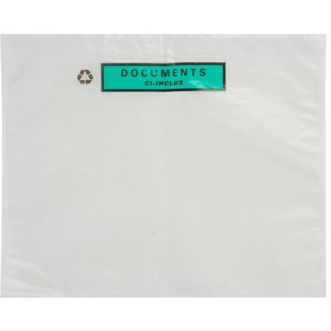 Pochette adhésive porte-document 'documents ci-inclus' 320 x 250 mm ...