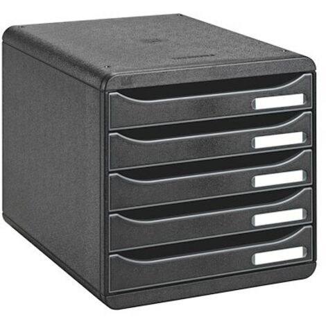 Module de classement Exacompta Big Box Plus 5 tiroirs - noir