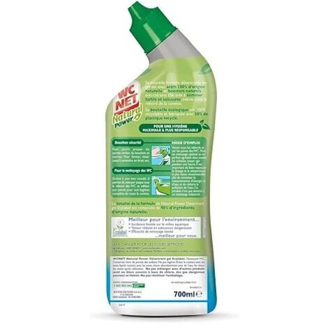 Gel WC Net Natural Power détartrant - Flacon de 700 ml
