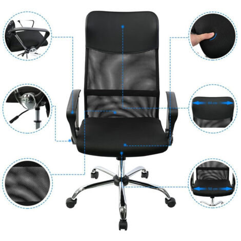 DASCK - Silla de Oficina Ergonómica con Respaldo de Malla, Altura ...